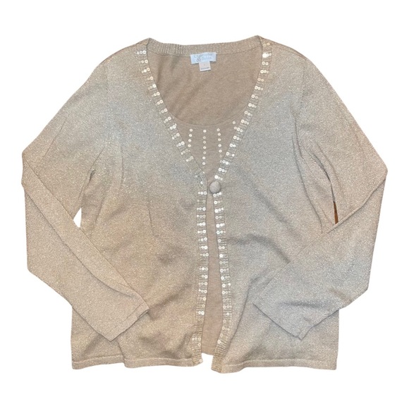 Christopher & Banks | Tops | Christopher Banks Shimmery Champagne Gold ...